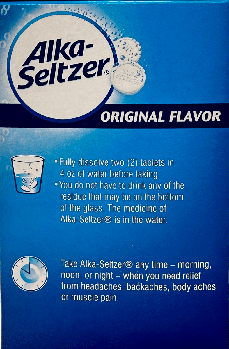 Alka-Seltzer - Original Flavor - 72 Effervescent Tablets | Branchbrook ...
