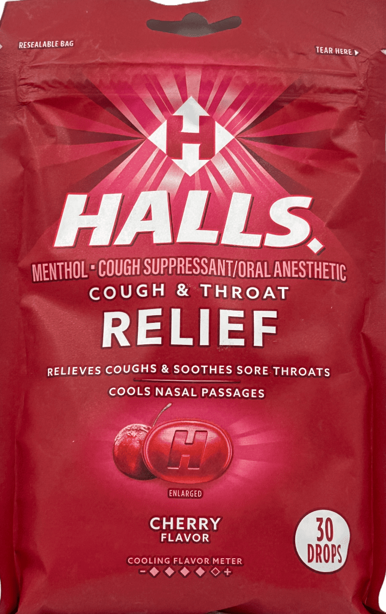 Halls - Cough & Throat Relief - Cherry Flavor - 30 Drops