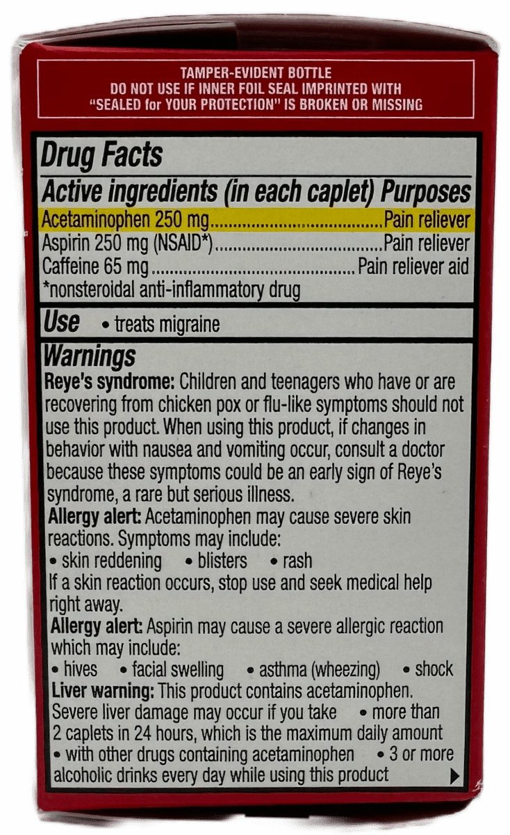 Excedrin Migraine Caplets - 24 Ct - Branchbrook Pharmacy